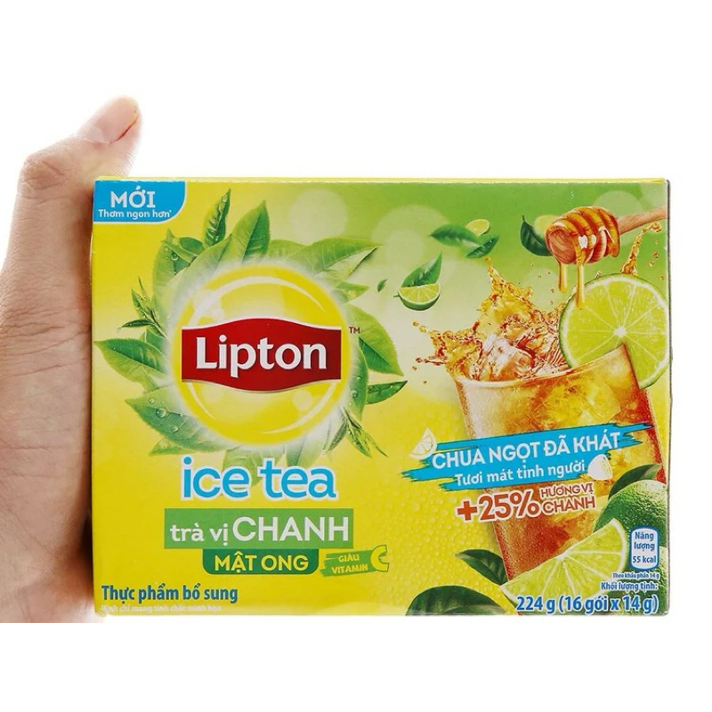 Lipton Ice Tea Lemon Honey And Peach Tea Box 224g (16 Packs x 14g ...