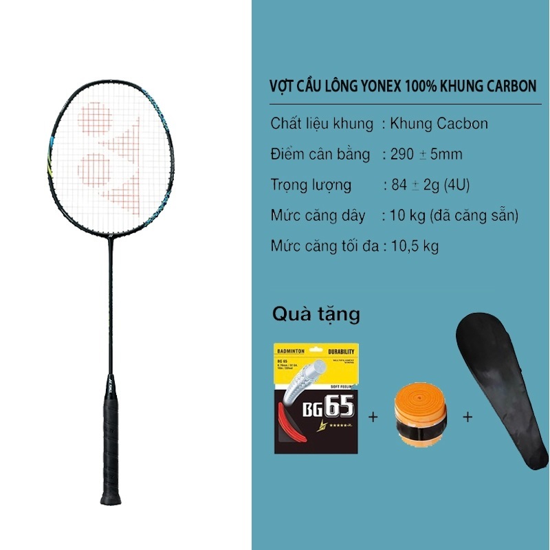 Yonex 4U Astrox 100zz Badminton Racket 100% Pre-Stretched 4U Carbon ...