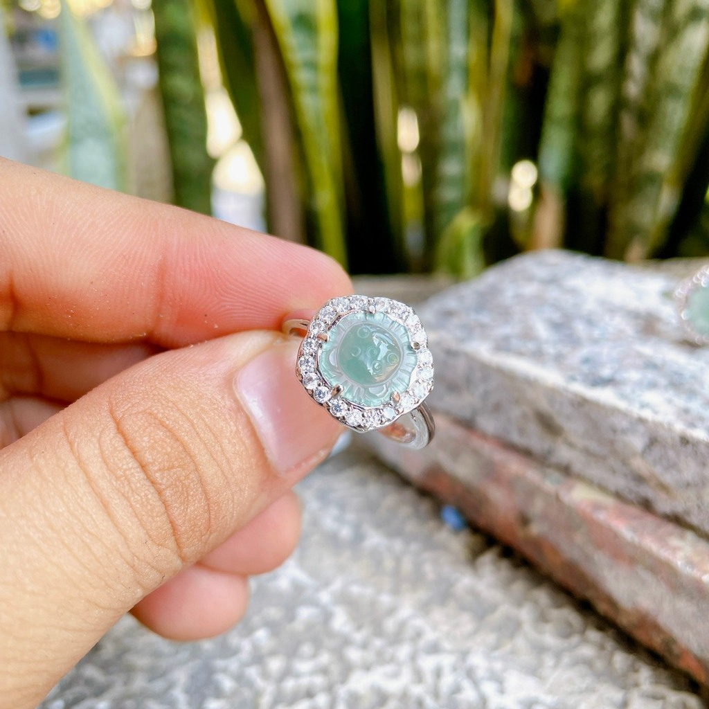 Ngoc Lam Ring. naturally carved with flowers | Shopee Philippines