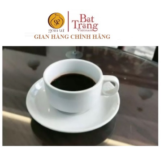 White enamel ceramic coffee cup, product of Bat Trang (plate not ...