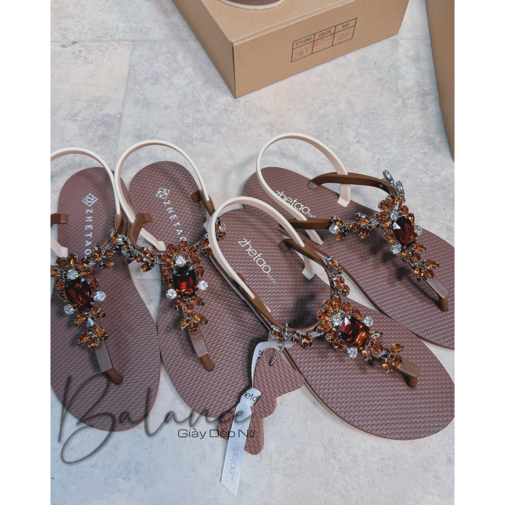 Balance Brown Stone Sandals | Shopee Philippines