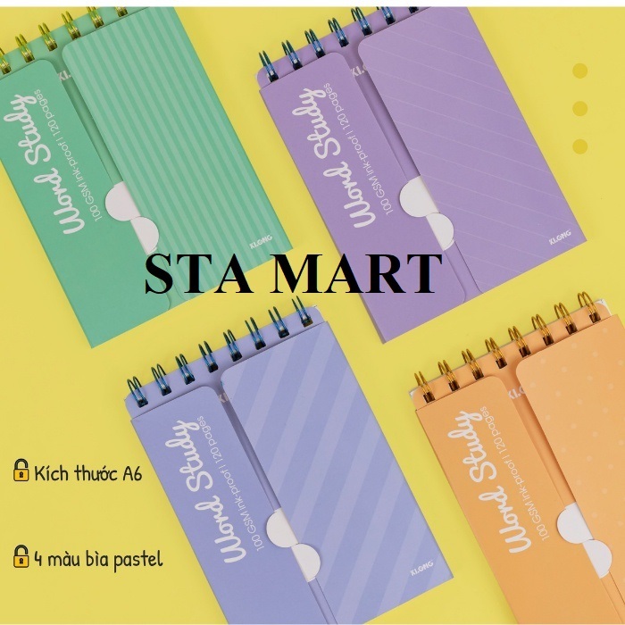 XO Klong Word Study A6 Vocabulary Learning Book 120 Pages, 4 Colors ...