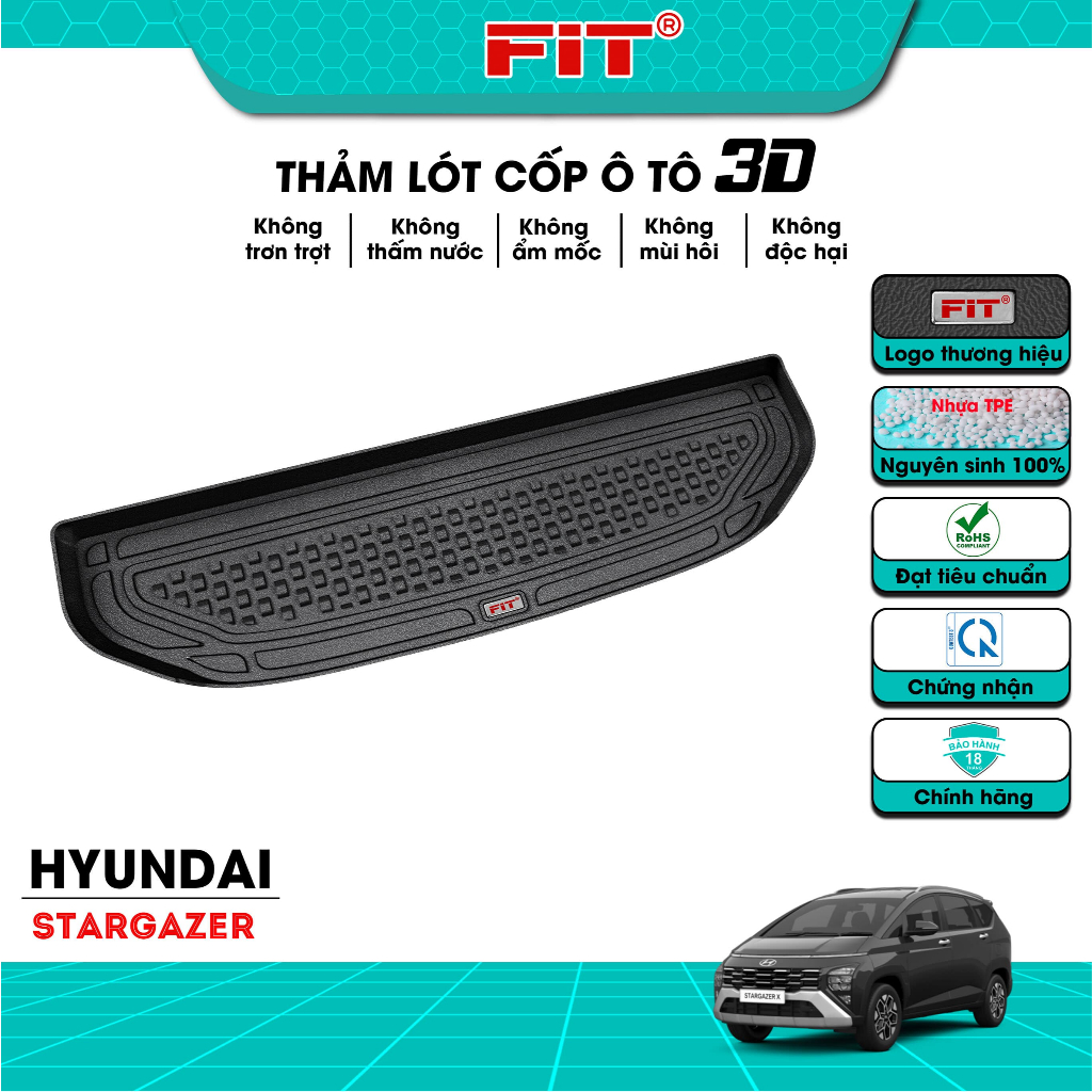 Hyundai Stargazer 2023 3D Plastic TPE Car Trunk Mat Fitmat | Shopee ...