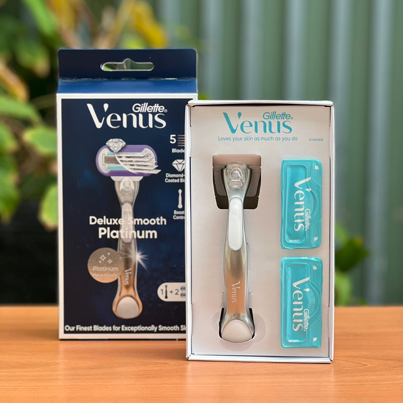 Gillette Venus Platium razor 5 blades (1 handle + 2 replacement heads ...