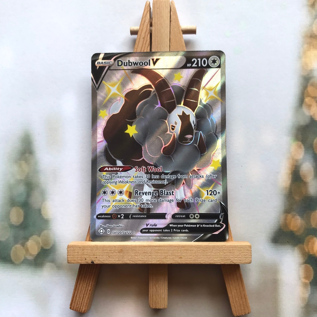 Pokemon Dubwool V SV120/SV122 Picture Cards - Shiny Rare English Cards ...