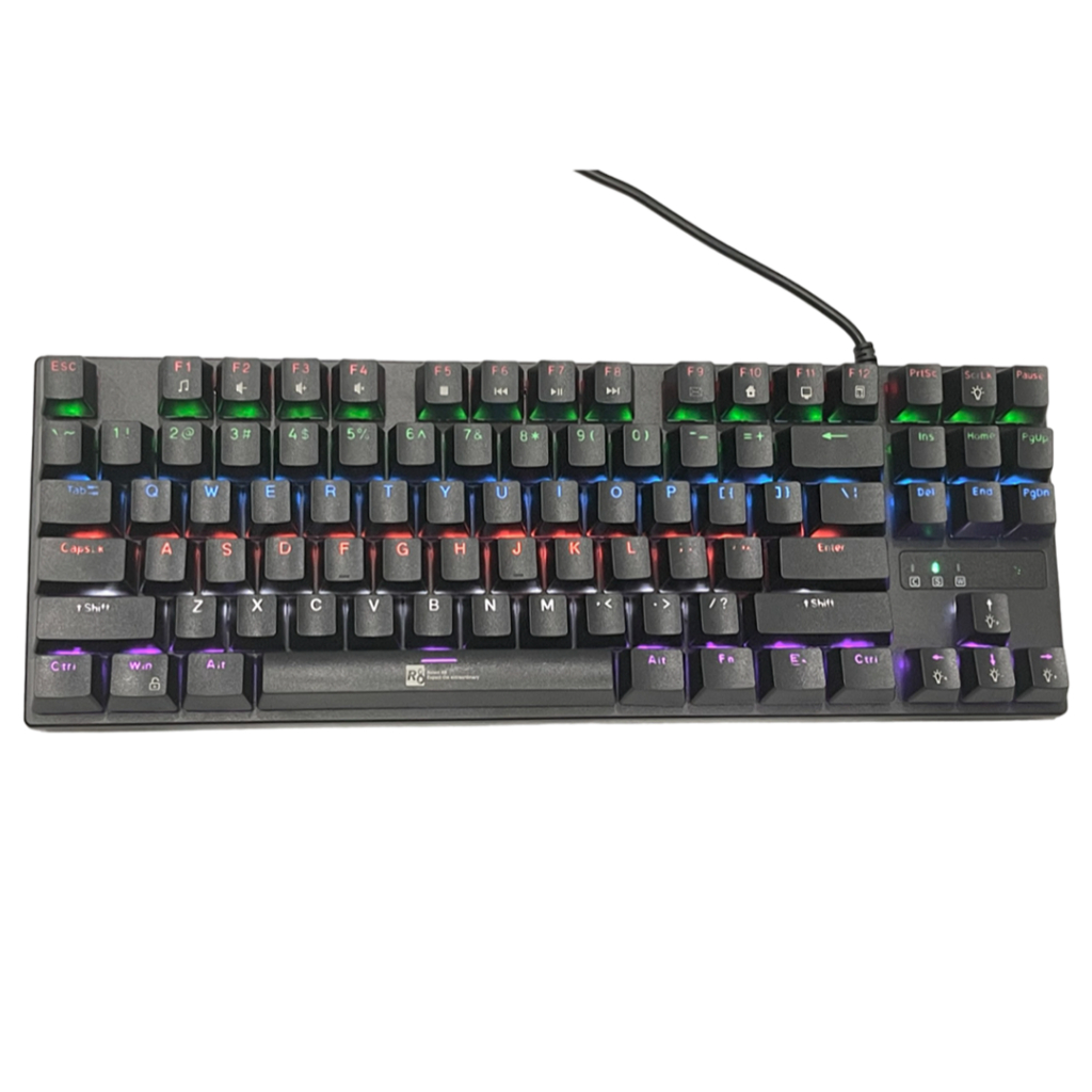 R8 1032 LED Mini Wired Mechanical Gaming Keyboard (USB), Black (BLUE ...