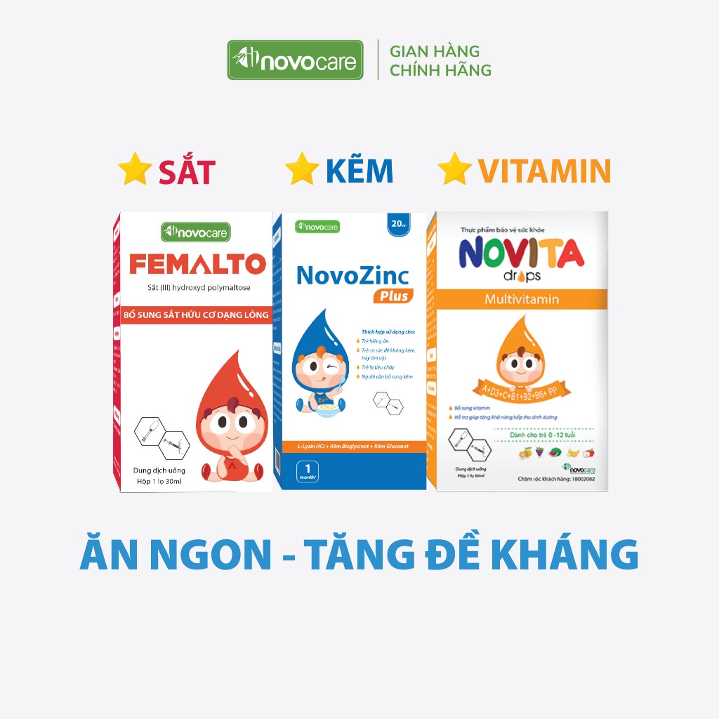 Novocare Vitamin zinc iron supplement - NovoZinc Plus Zinc, Femalto ...