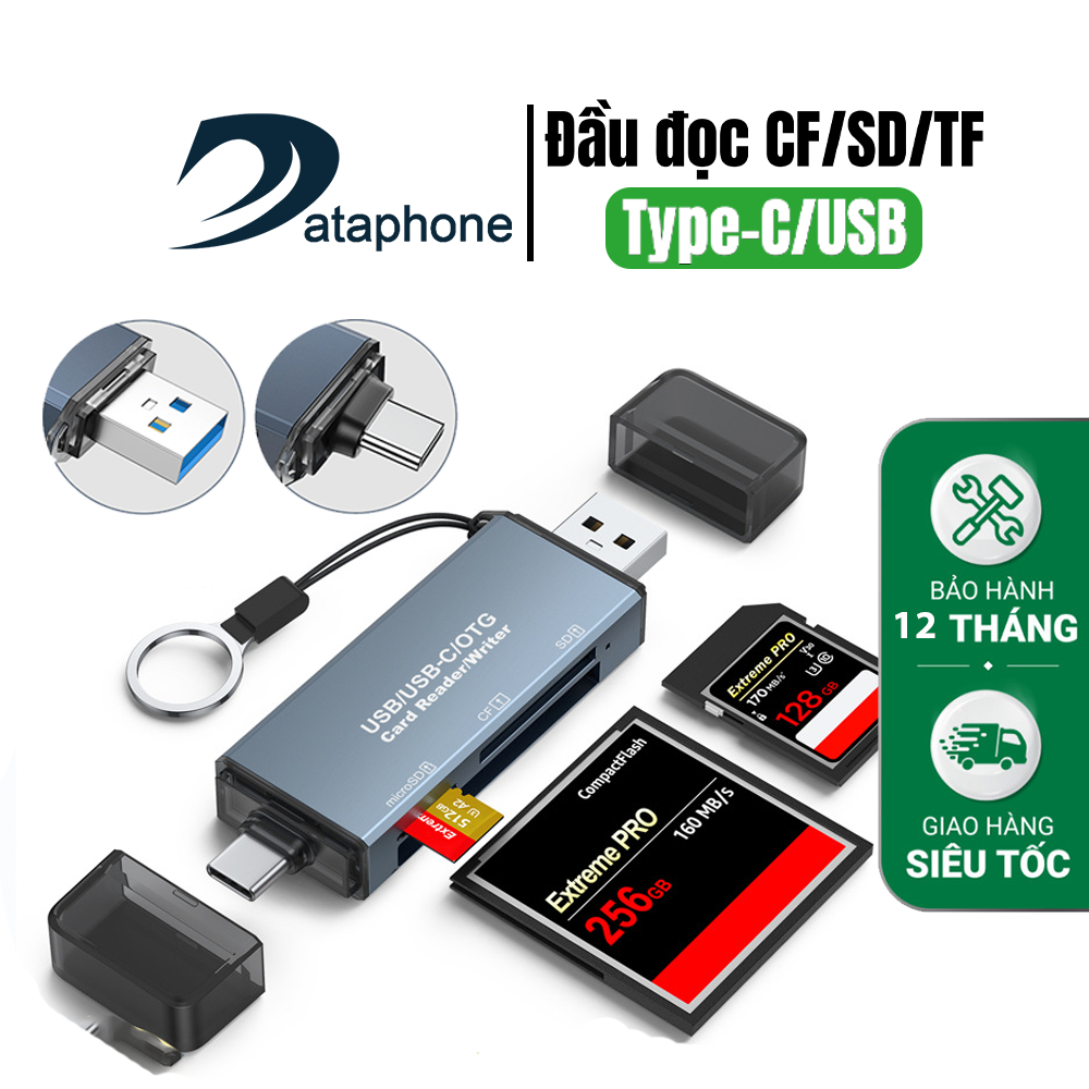 Sd / TF CF Camera Memory Card Reader Has 2 Type-C And USB Connectors ...