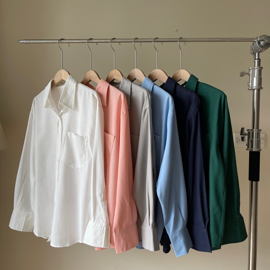 Women's Basic Plain Shirt, Loose Sweat Absorbent Somi Shirt | Shopee ...