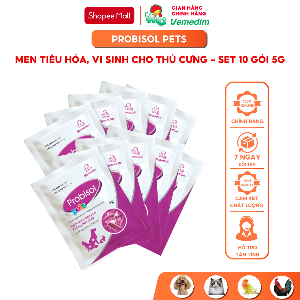 Vemedim Probisol for pets helps good digestion for dogs and cats (Set ...
