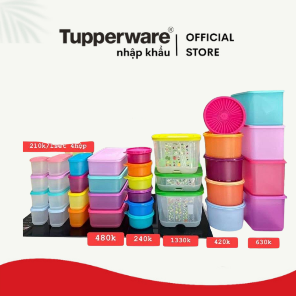 Original Tupperware cooler and dry food boxes, genuine virgin plastic ...