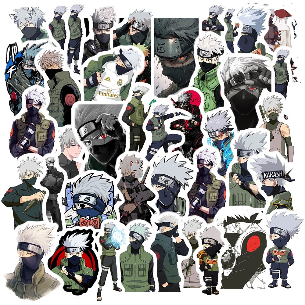 Set of 50 ANIME KAKASHI Stickers - Multipurpose Waterproof for Suitcase ...
