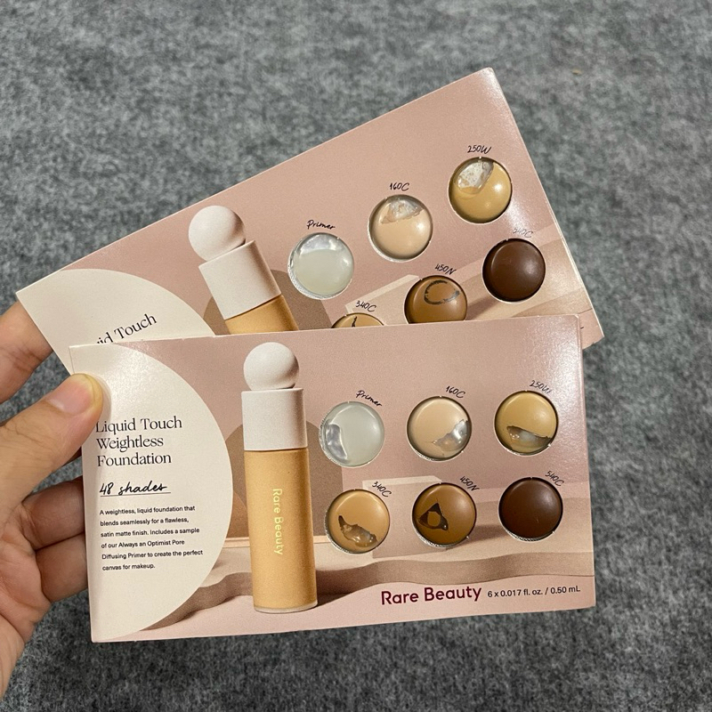 Sample 6 boxes Rare Beauty Liquid Touch Weightless Foundation | Shopee ...