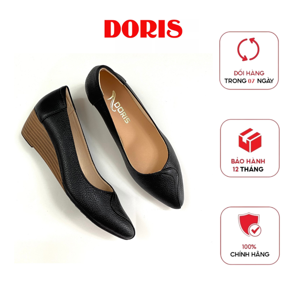 Doris DR502 women's 5cm wedge doll shoes with pointed toe genuine ...