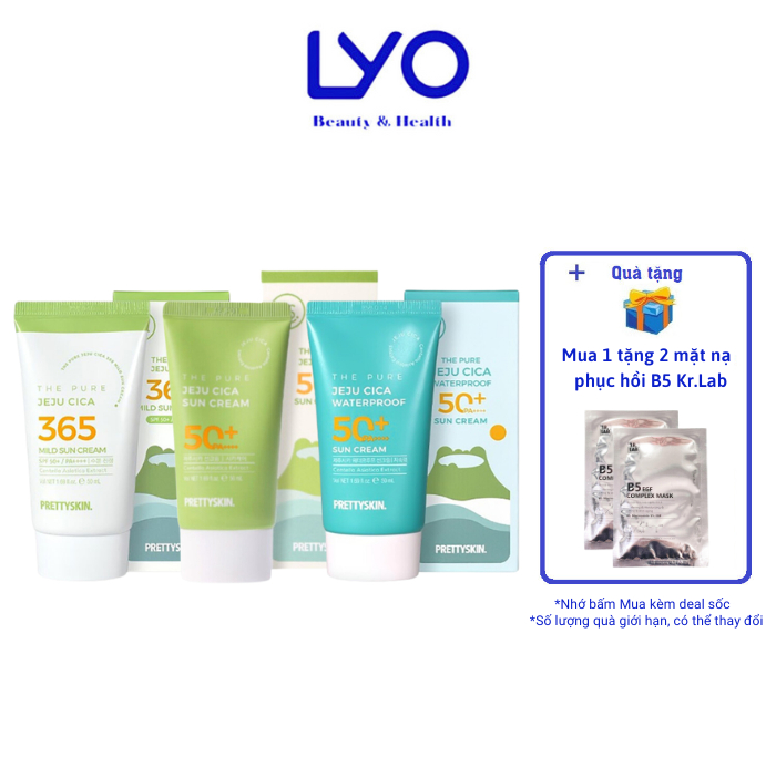 Prettyskin Centella Asiatica Sunscreen The pure jeju cica Sun Cream SPF ...