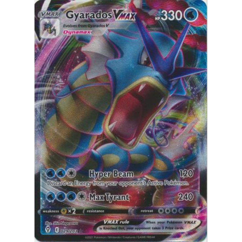 Pokemon Card Gyarados VMAX - 029/203 - Ultra Rare (NM) | Shopee Philippines