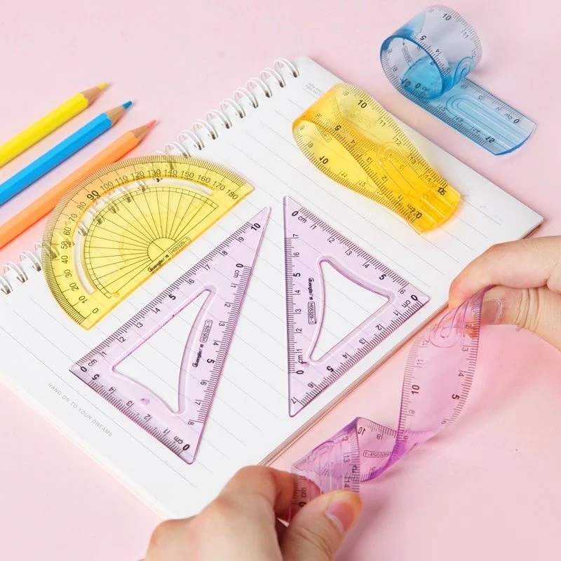 Aihao Flexible Ruler Set Includes 4 Piece (straight ruler, eke ruler ...