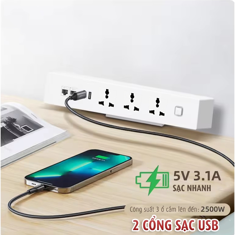 Mk102cow multi-function desk clamp office power outlet - 3 sockets, 2 ...