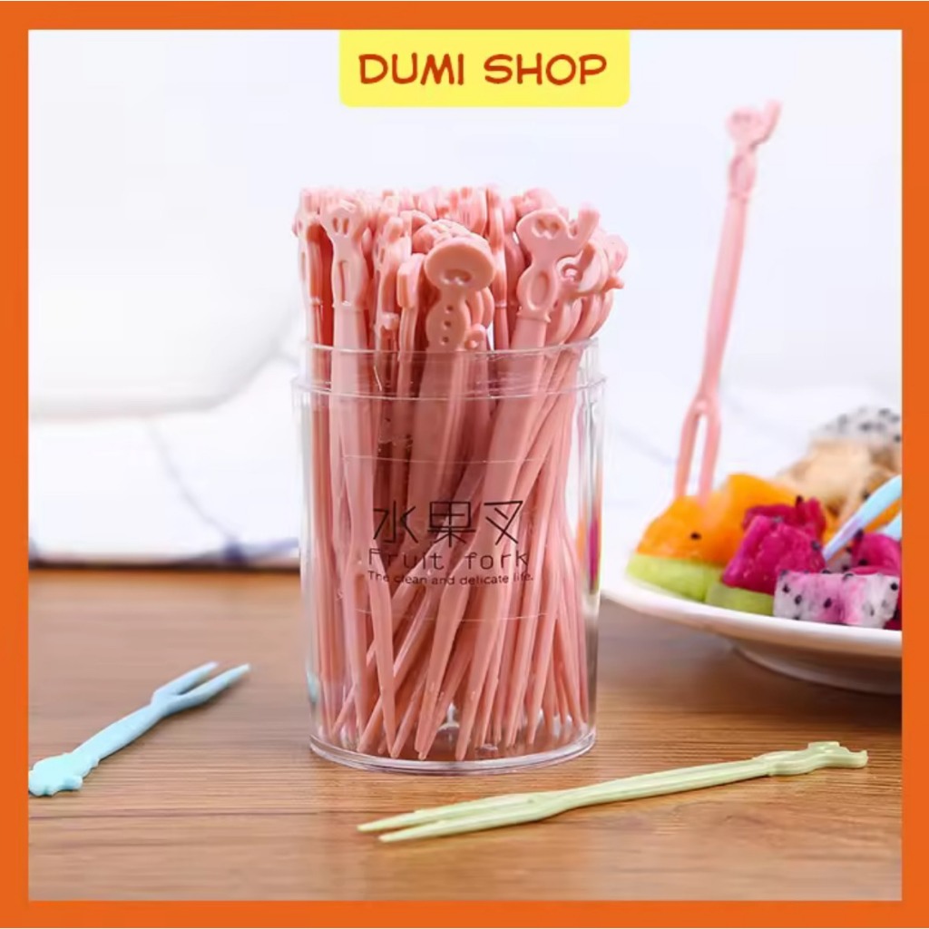 Box Of 50 Plastic Fruit Fork Skewers - Dumi Shop | Shopee Philippines