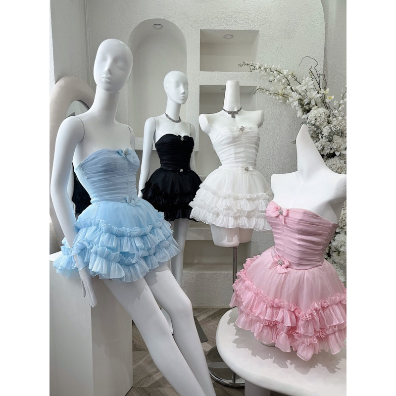 New version of Mmuse Store princess mesh flared dress | Shopee Philippines