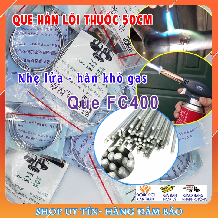 Package of 5 FC400 flux core aluminum welding rods, 2mm rod, 50cm long ...