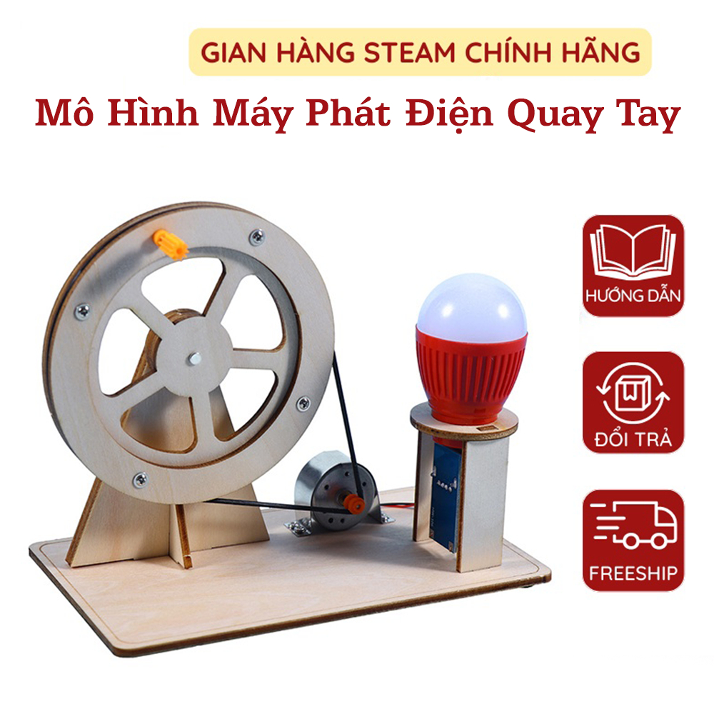 Children's Toys Assembling Hand Crank Generator Model DIY Physics ...