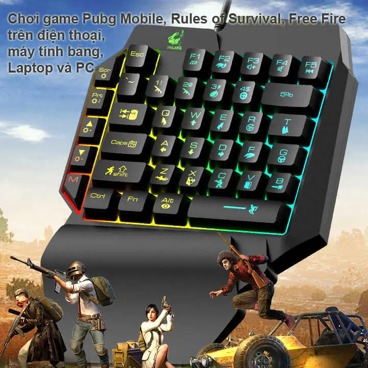 Free WOLF K15 mechanical keyboard for playing Pubg Mobile, Free Fire ...