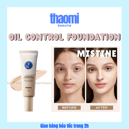 Cover All Foundation Oil Controll MISTINE 5g | Shopee Philippines