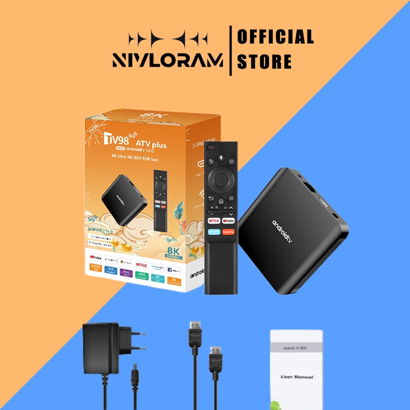 TV98 ATV Plus Smart TV Box 16G+256GB,5G WiFi With Bluetooth function ...