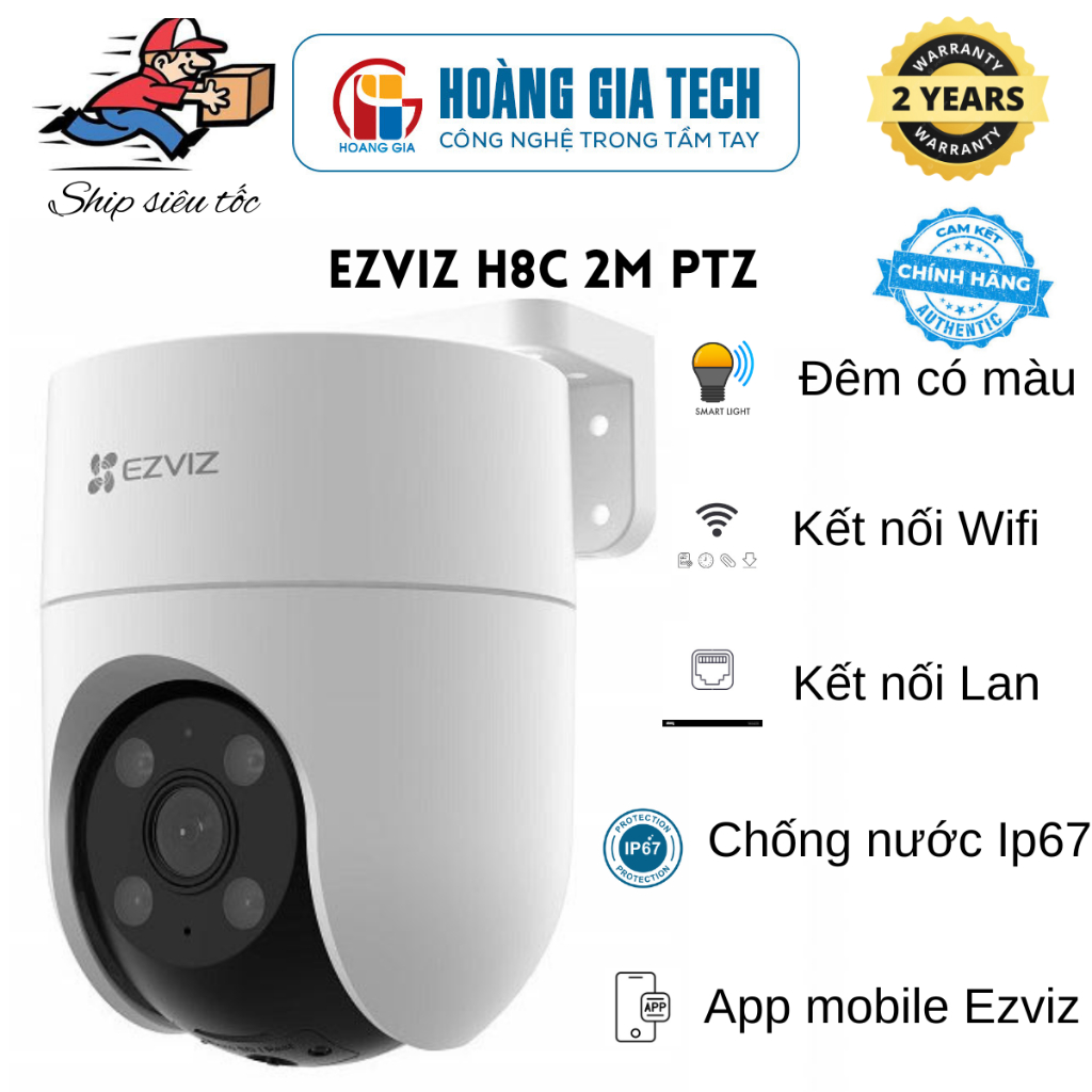 EZVIZ H8C 3Mp Wifi outdoor Camera with 360 degree rotation, night color ...