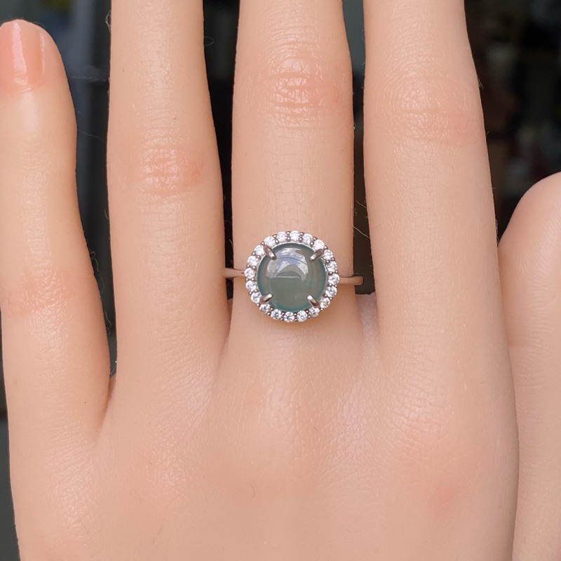 Silver Ring High Gem Ice, Jade Ring type A | Shopee Philippines