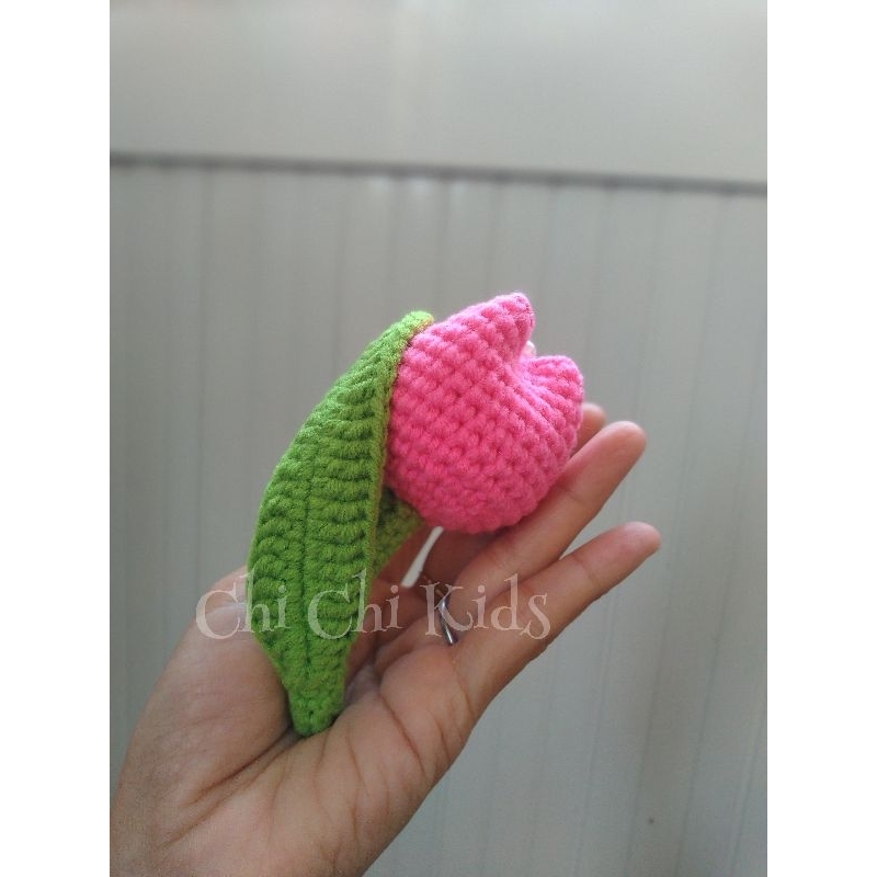 (Od) Chi Chi Kids Handmade crochet tulip keychain | Shopee Philippines