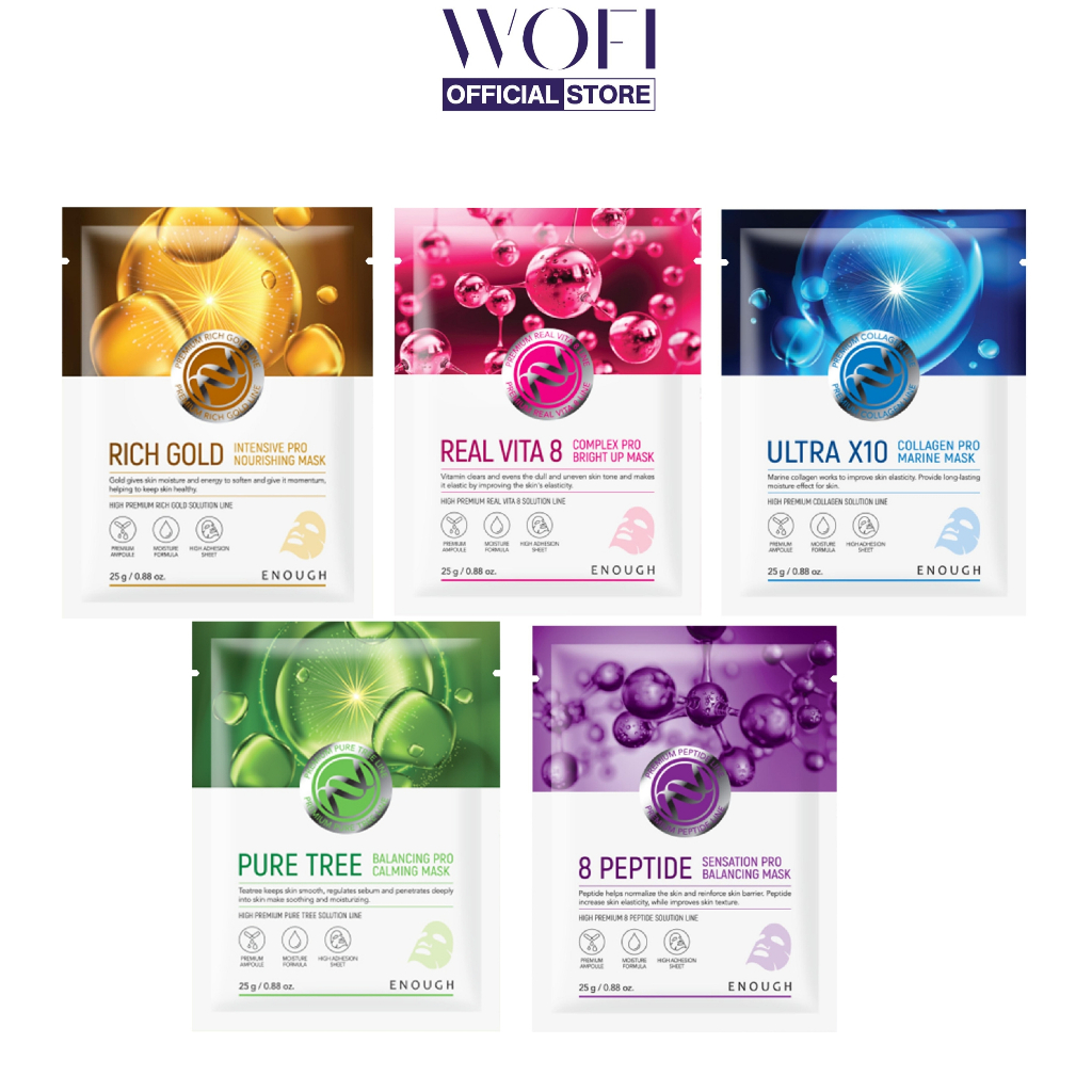 Full Set of Enough Premium Mask 25g (Box of 10 Pieces) | Shopee Philippines