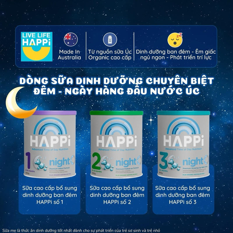 Happi Night Night, Happi Day Australian formula milk, enough numbers 1 ...