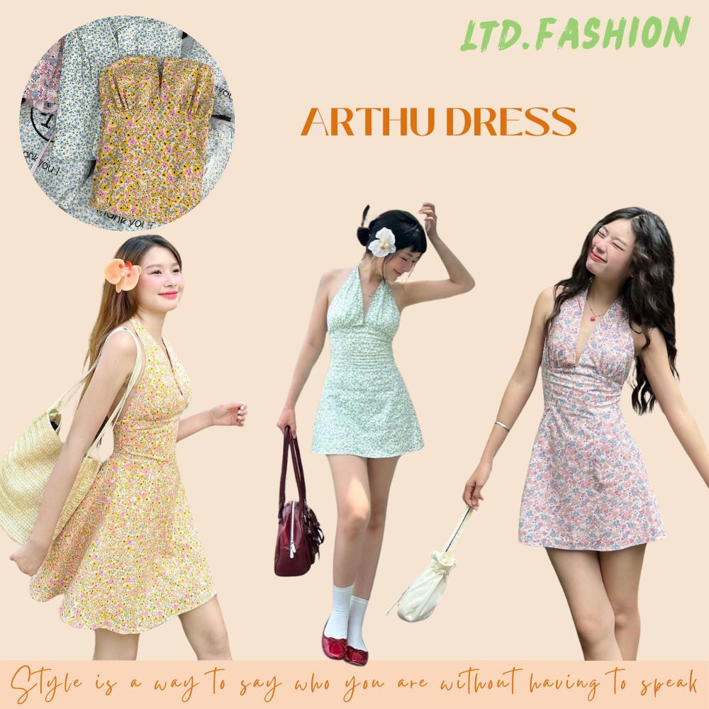 Little FLOWER DRESS WITH BACK COLLAR - LTD.FASHION - ARTHU DRESS ...