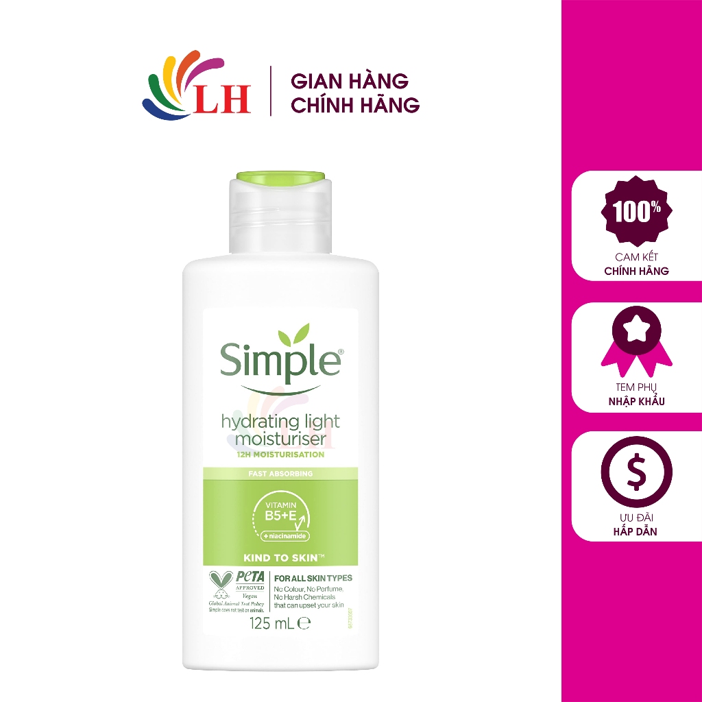 Simple Hydrating Light Moisturizer helps moisturize the skin (125ml ...