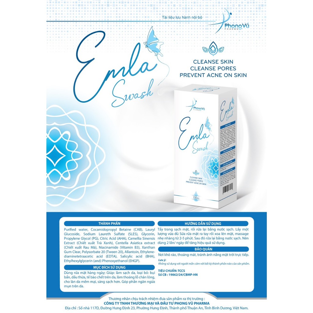 Srm EMLA SWASH Helps Prevent Acne On The Skin 100ml | Shopee Philippines