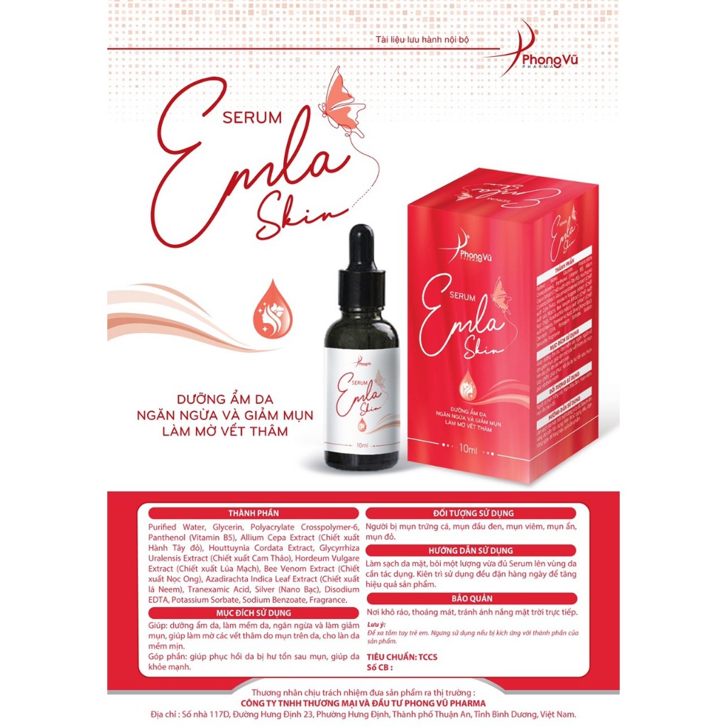 Emla SKIN SERUM Moisturizes SKIN To Prevent And Reduce Acne 20ml ...
