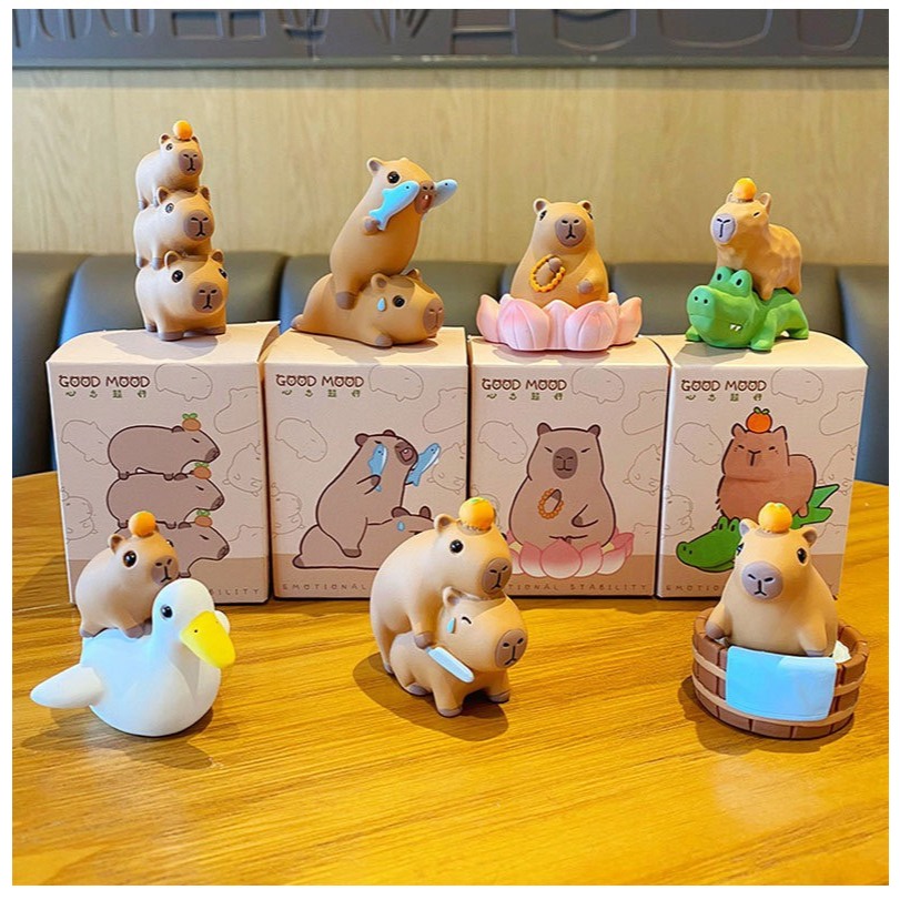 Blind box, Blind box, super cute capybara toy model dignity box ...