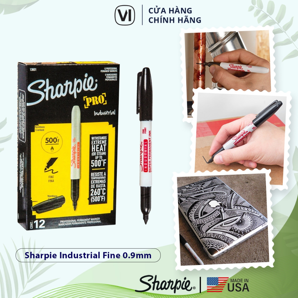 Sharpie Industrial High Temperature Resistant Brush Pen - Black ...
