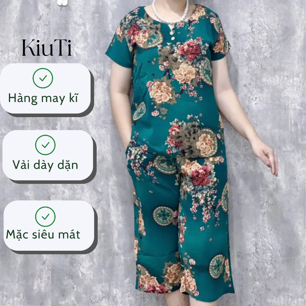Middle-aged outfit for mother, elegant, soft and cool Han Chau silk ...