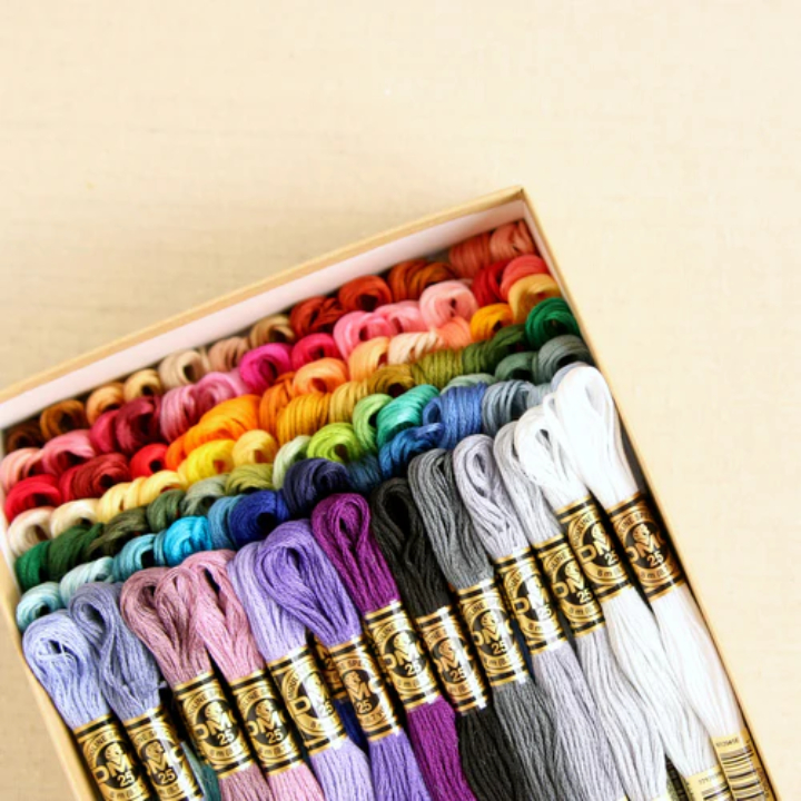 Genuine French DMC embroidery thread, 100% cotton, 1 clove 8m long ...