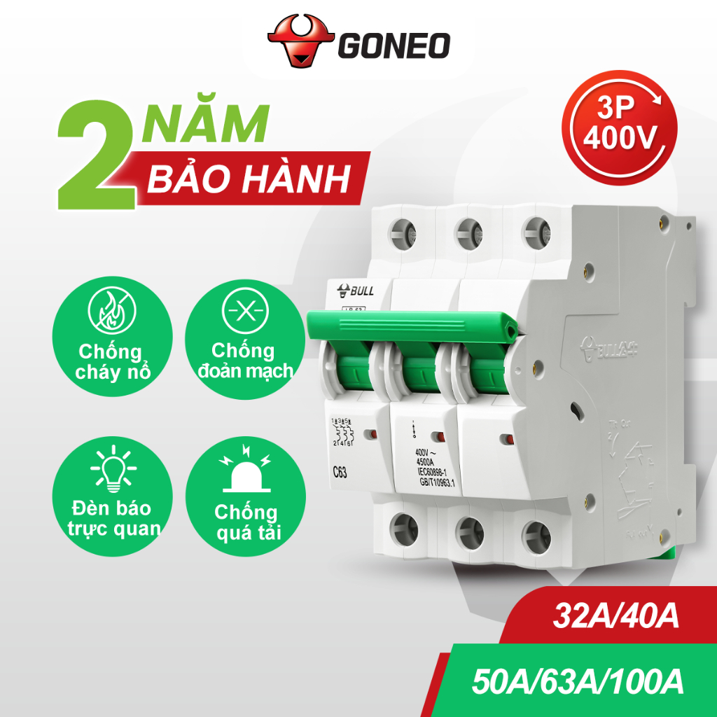 Mcb GONEO 3P LB-63 Automatic Circuit Breaker | Aptomat Short Circuit ...