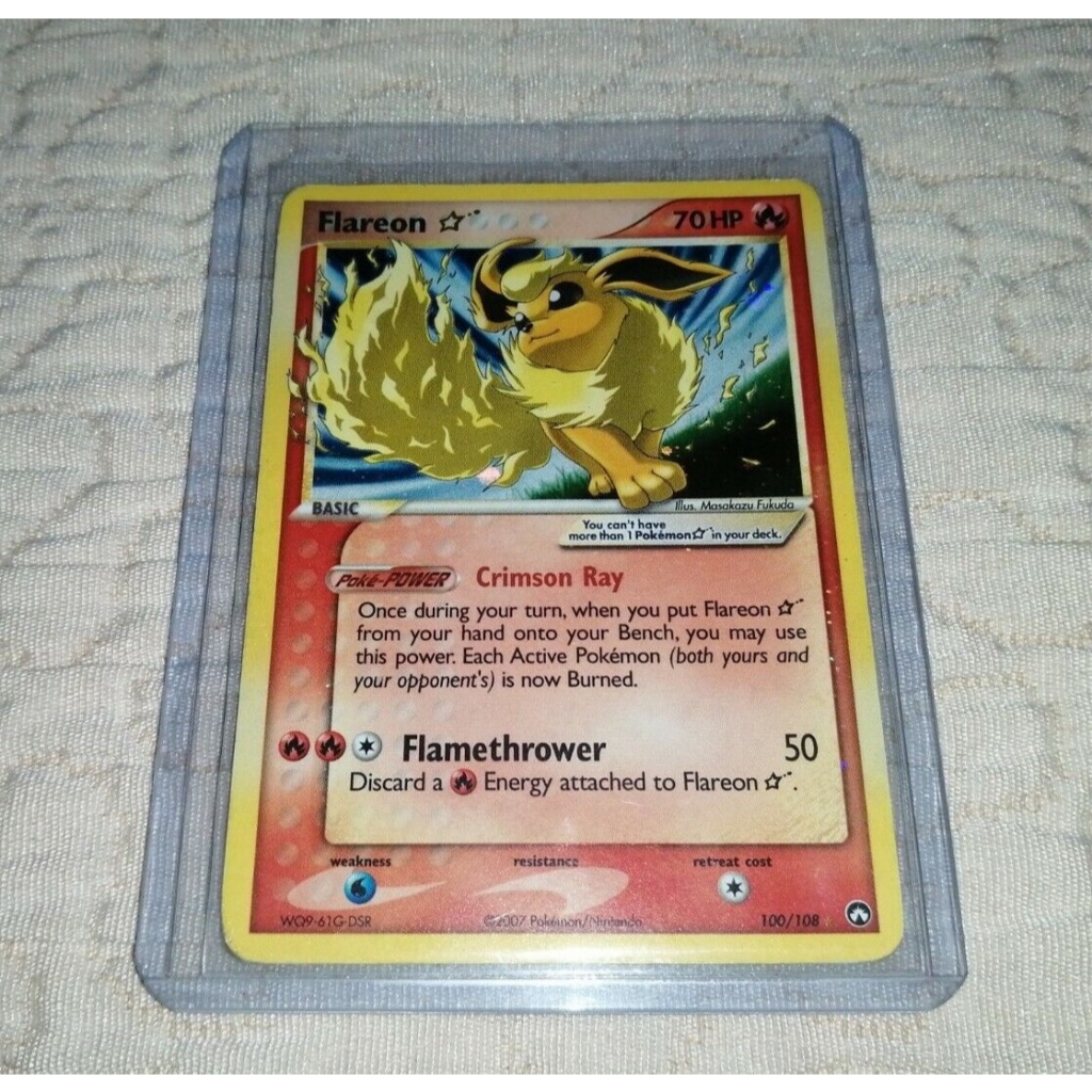 Original Pokemon Card Flareon Gold Star 100 / 108 TCG 1459 d7 NF3 1-19 ...