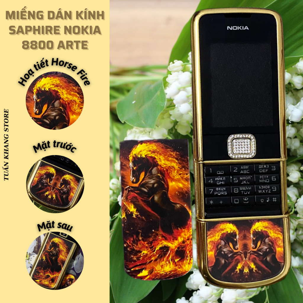 Nokia 8800 Arte Phone Leather Sticker with Horse Pattern Glass | Shopee ...