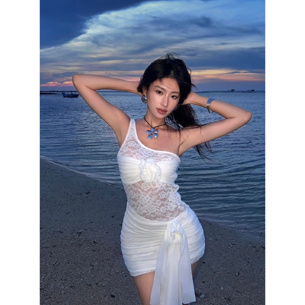 Barc.gm| Bambi WHITE DRESS seductive, feminine WHITE lace DRESS (SHOP ...