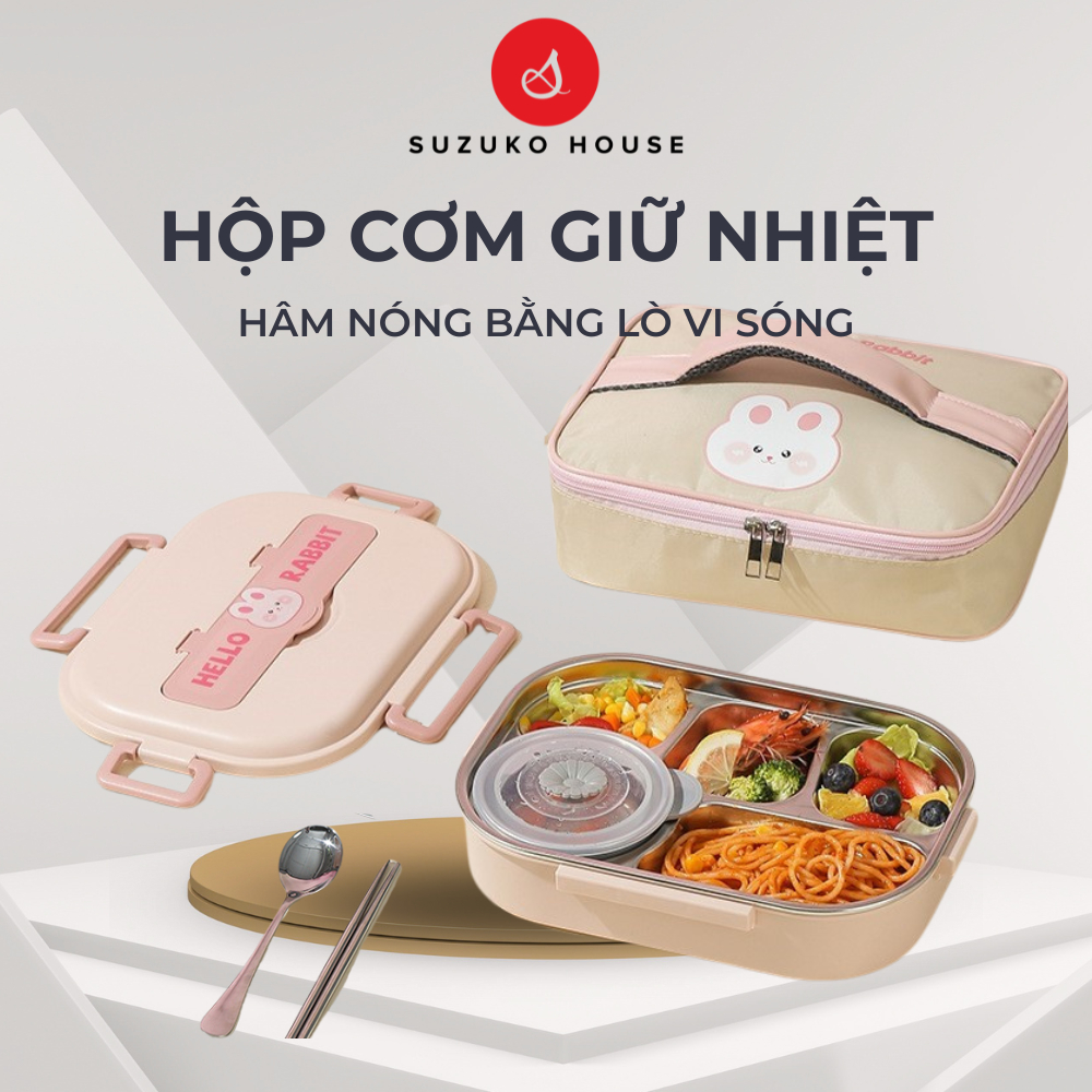 Suzuko HOUSE cute Lunch Box, 304 Stainless Steel Office Lunch Box To ...