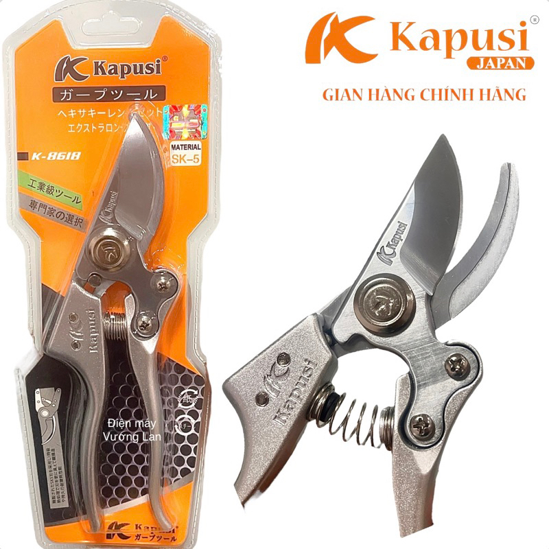 XO Sk5 steel pruning shears, with self-sharpening stone and Kapusi ...