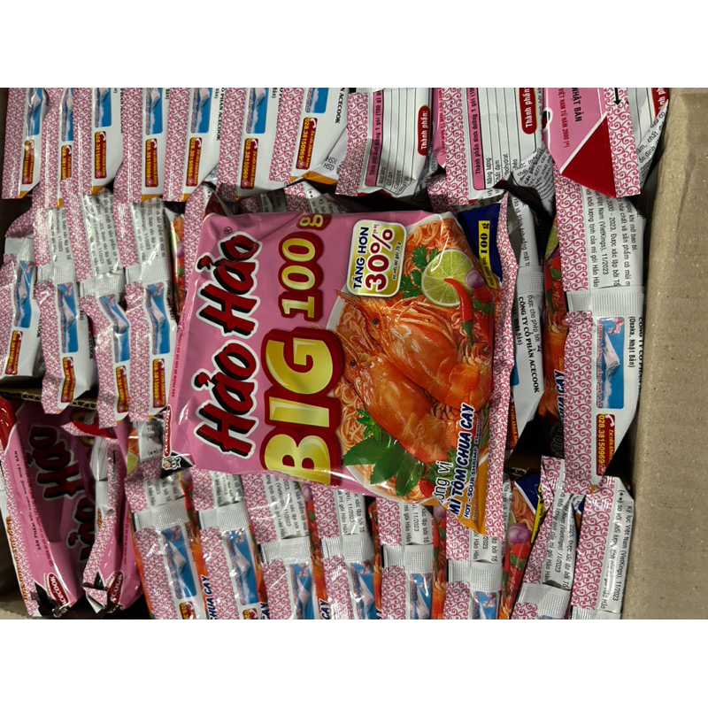 Hao Hao Hao BIG Sour Shrimp Noodles 100g 30 Packs 1 Box Of Instant Noodles | Shopee Philippines