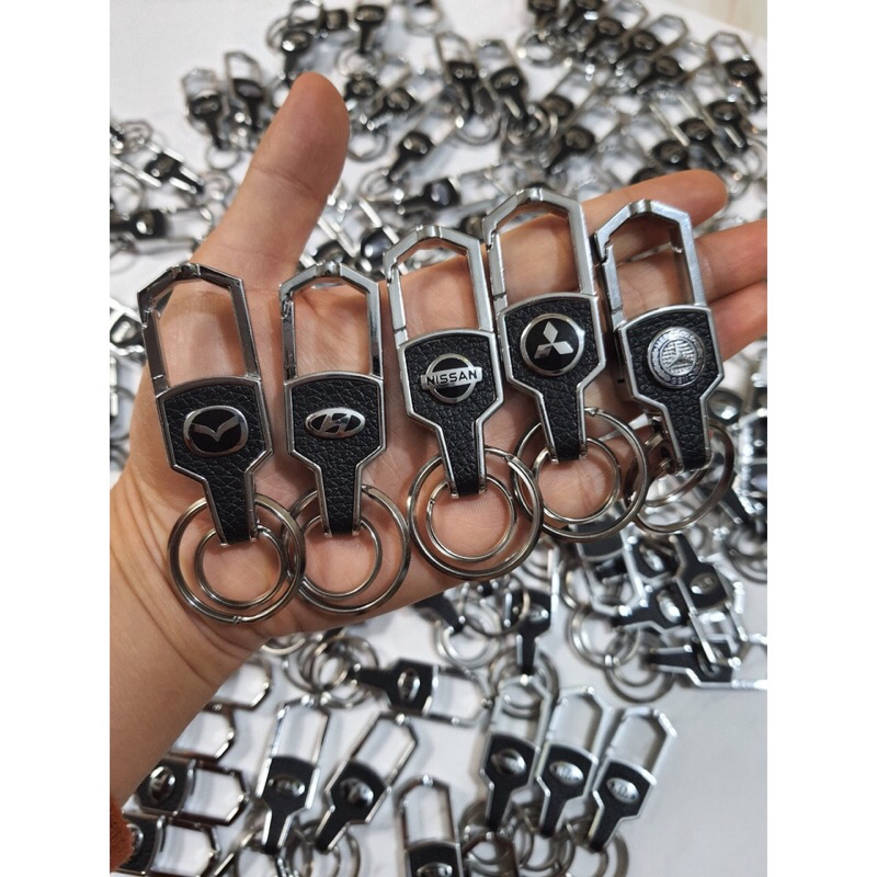 Car and motorbike keychains with high quality leather with logos of car ...